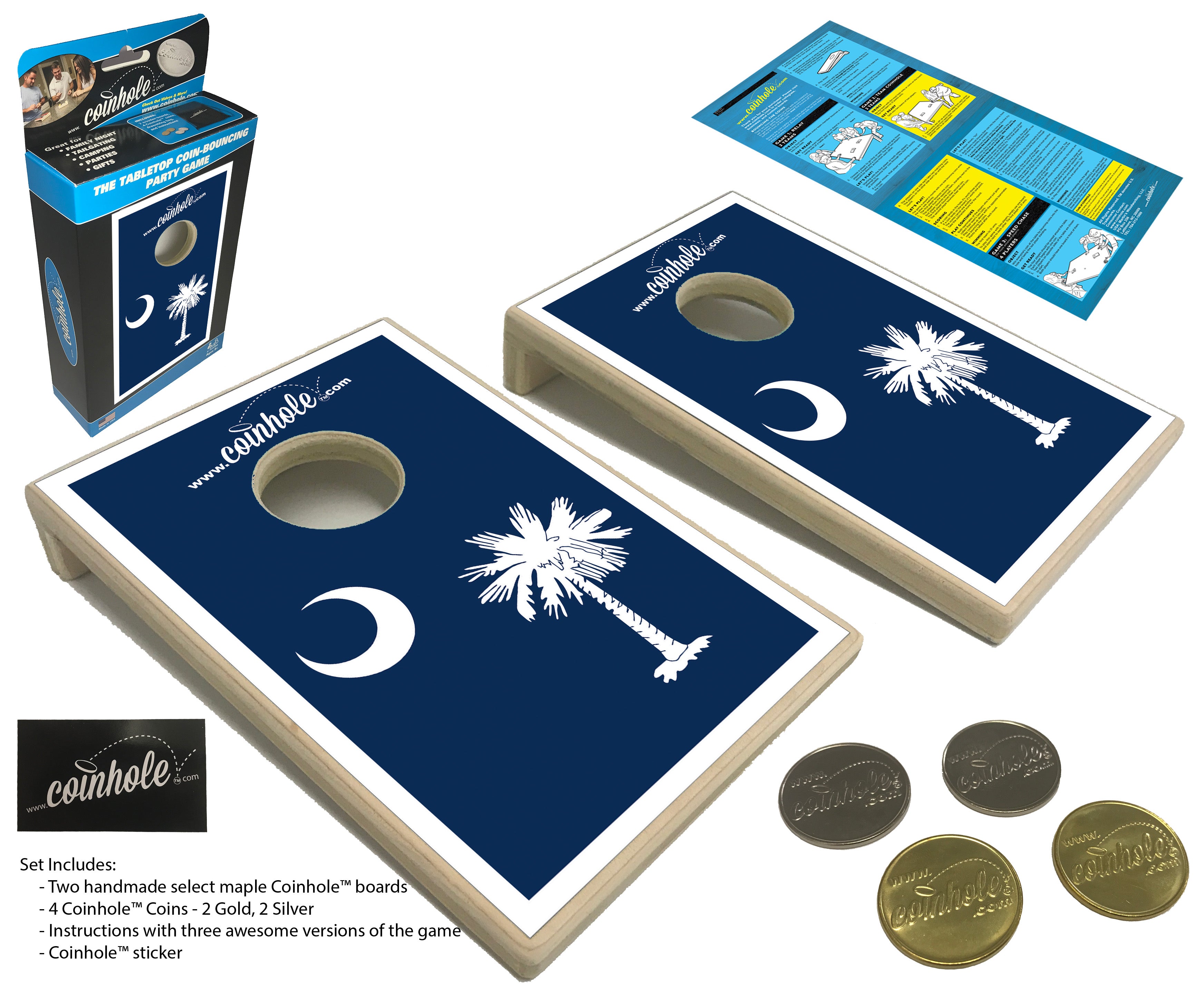 South Carolina Flag Coinhole® Game Set