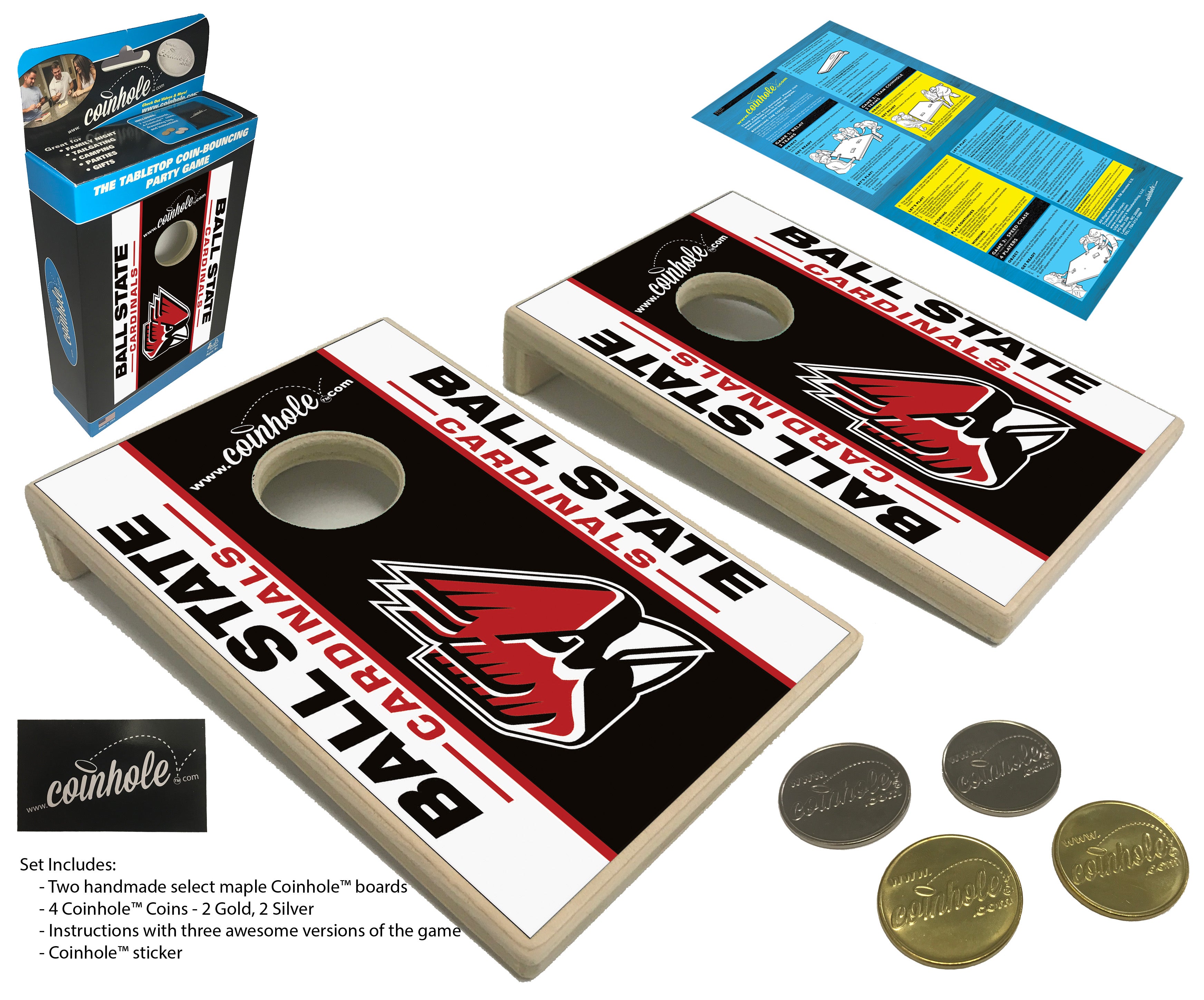 Ball State Cardinals Coinhole Game Set