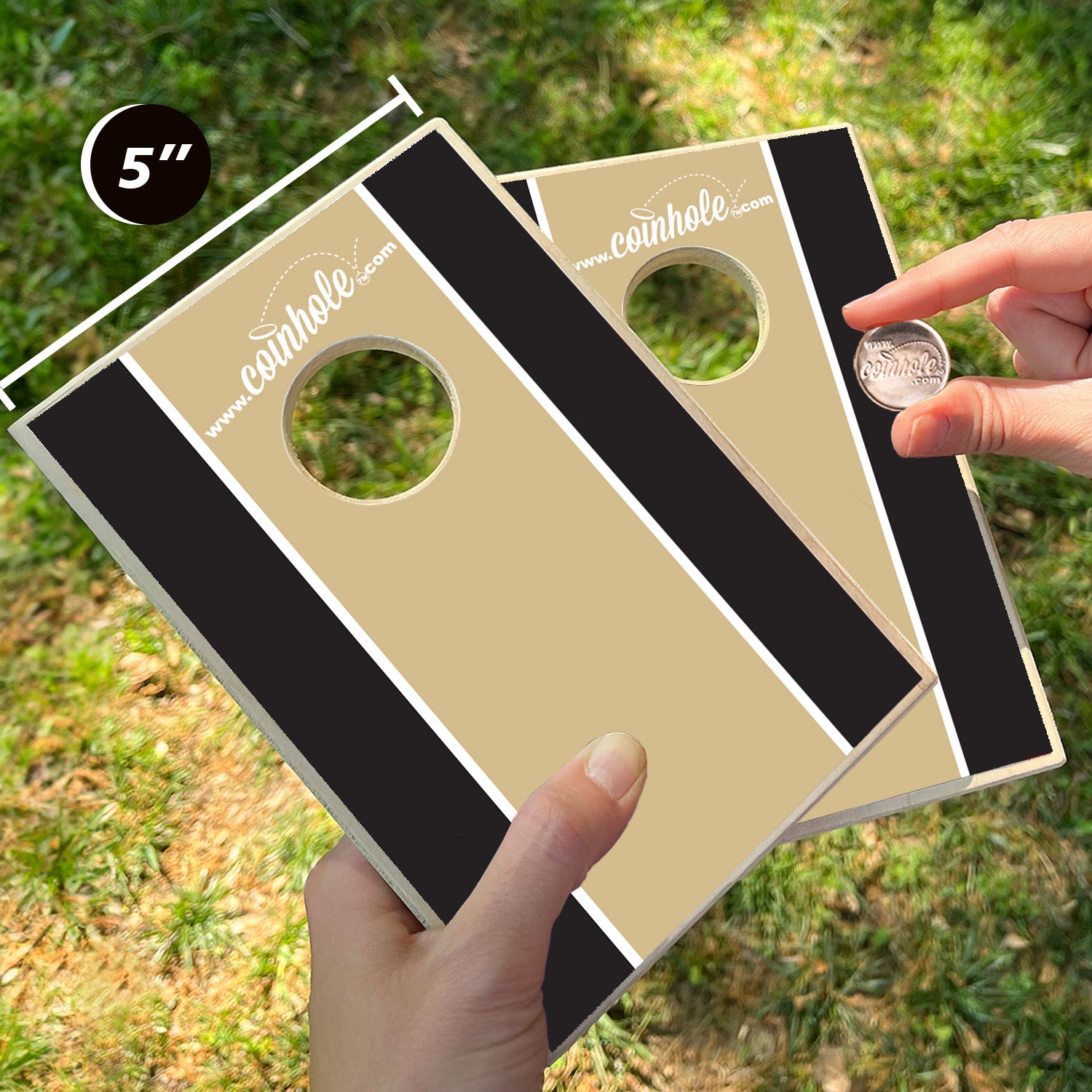 New Gold and Black Stripe Coinhole®