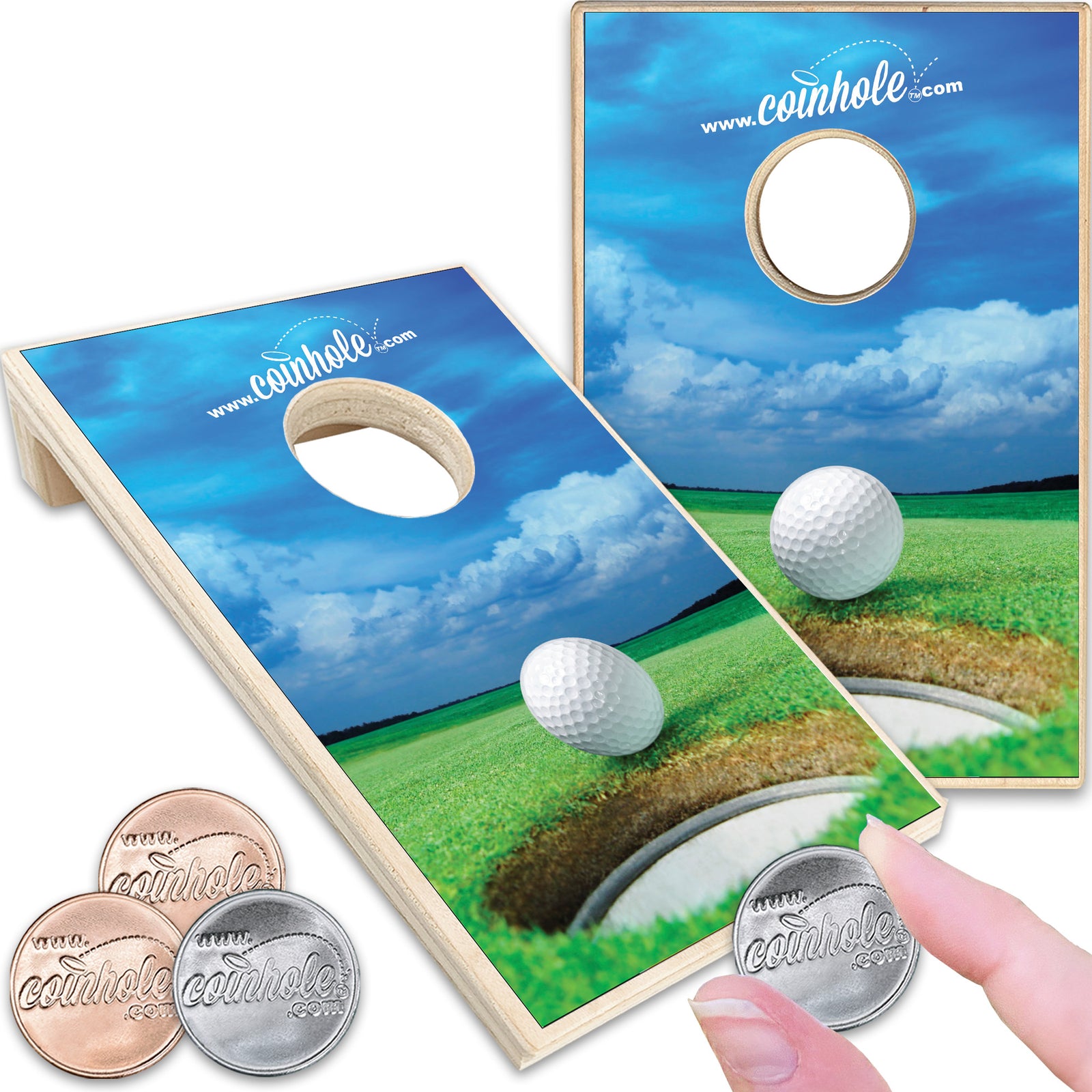 Coinhole - The Quarter Bouncing Board Game