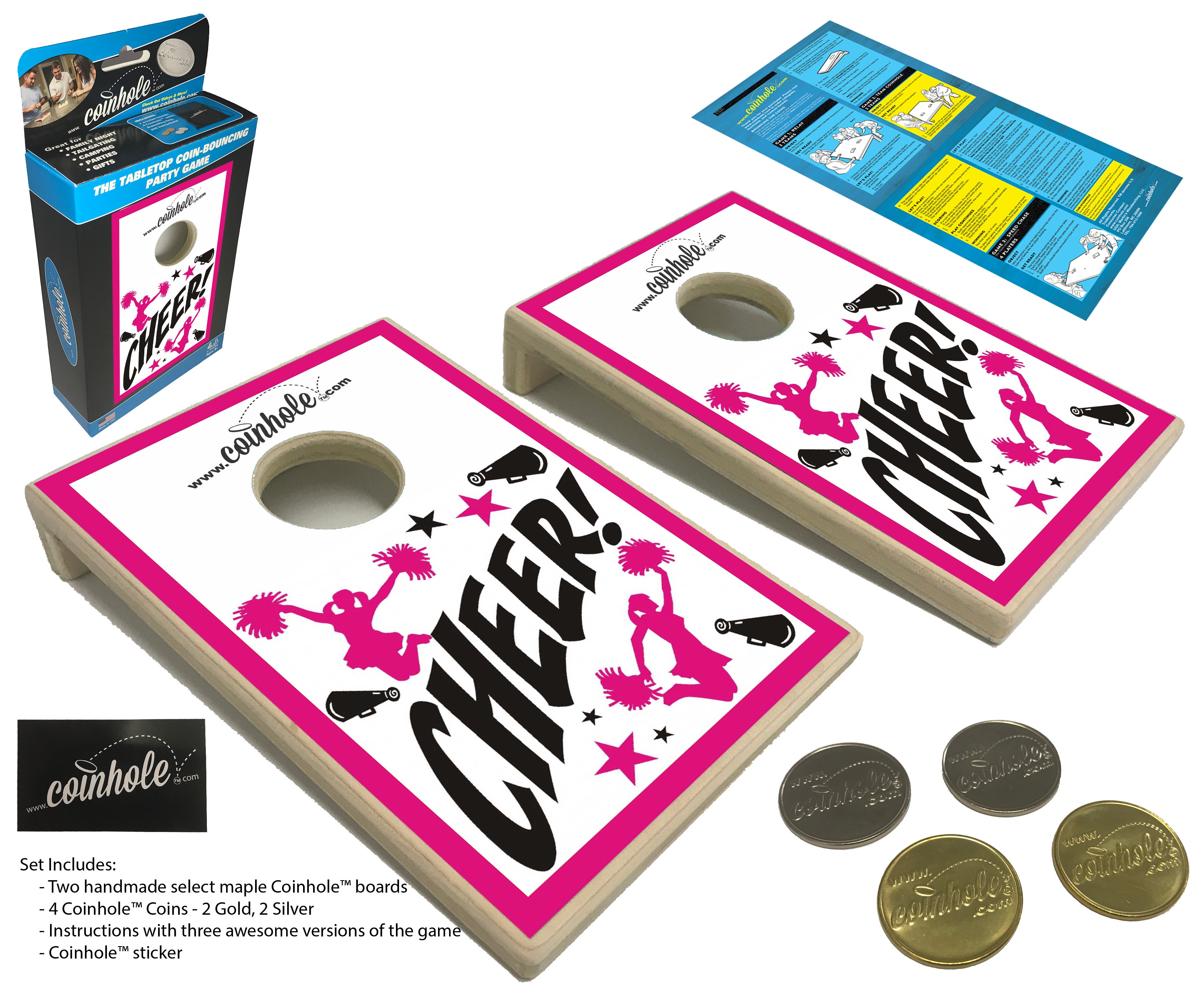Cheerleading Coinhole® Tabletop Game Set